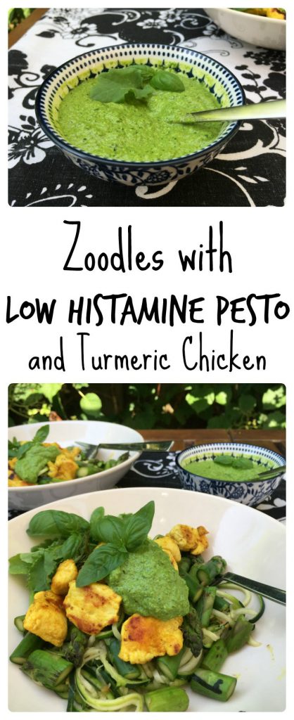 Zoodles with Low Histamine Pesto and Turmeric Chicken - The Histamine ...